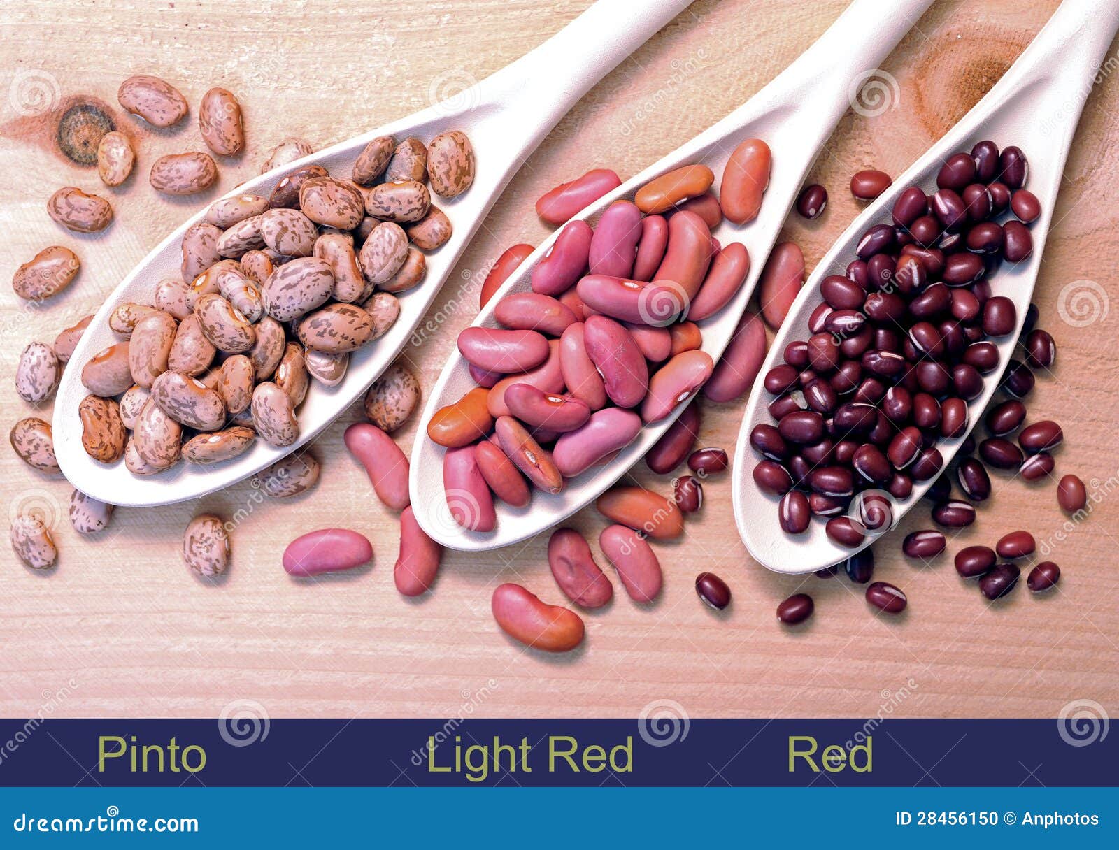 Beans with spoons stock photo. Image of legumes, background - 28456150