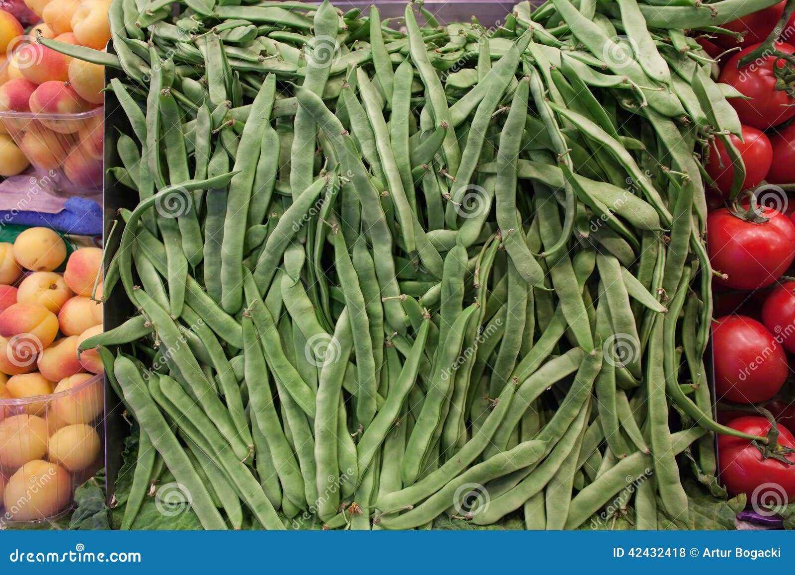 Beans Stall in a Grocery Store Stock Photo - Image of plant ...