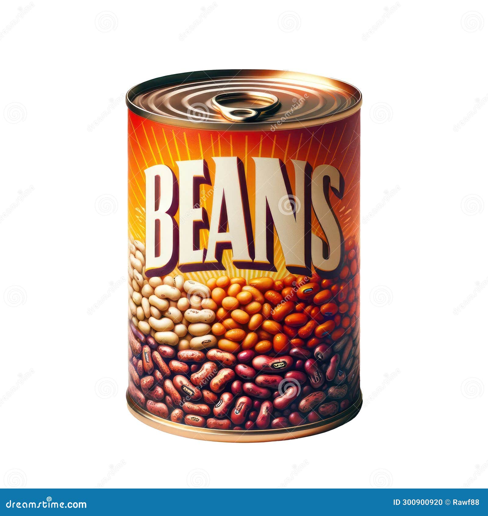 Beans Tin Can Product Isolated on White Transparent Background Stock ...