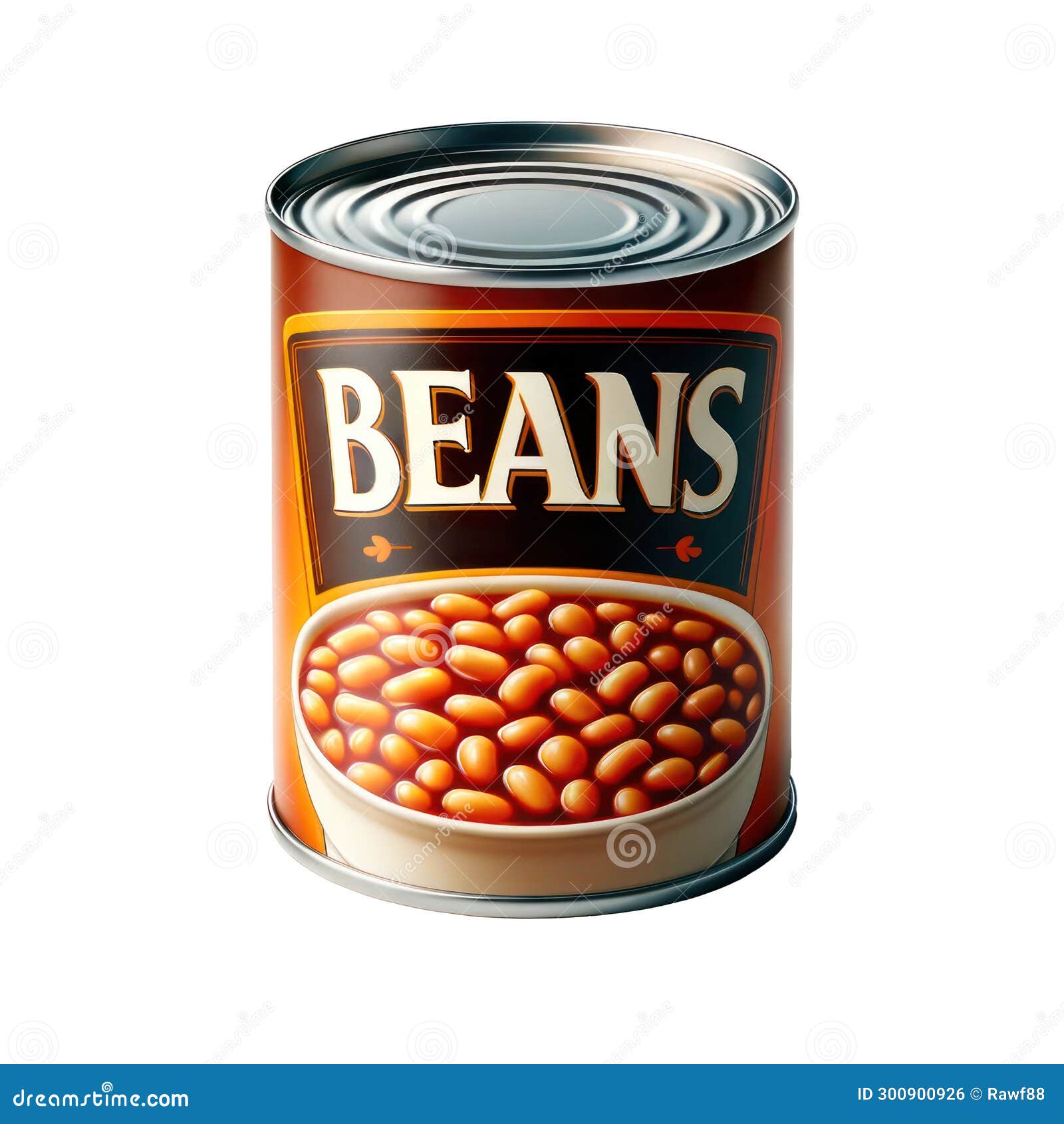 Beans Tin Can Product Isolated on White Transparent Background Stock ...