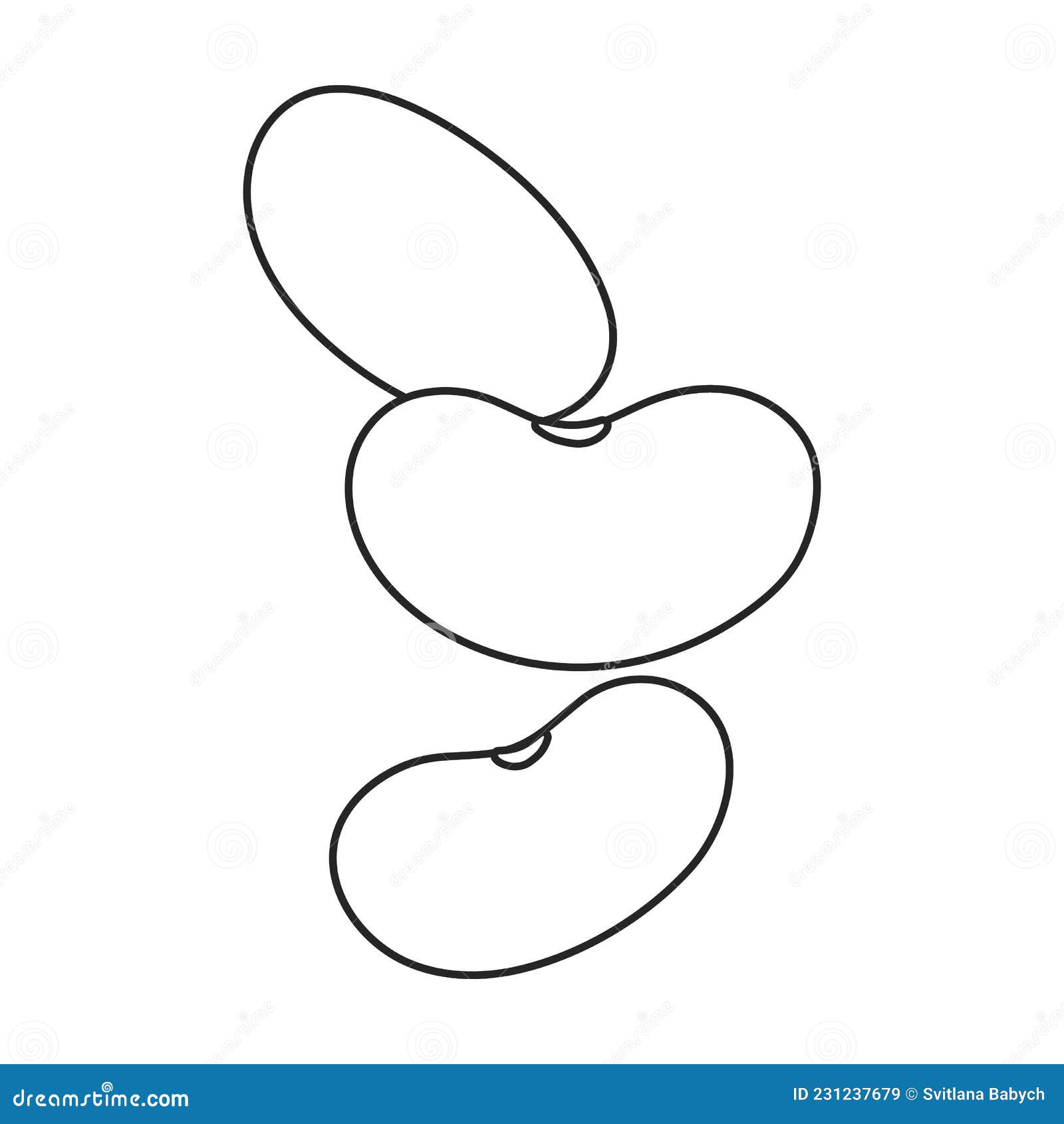 Beans Vector Outline Icon. Vector Illustration Bean on White Background ...