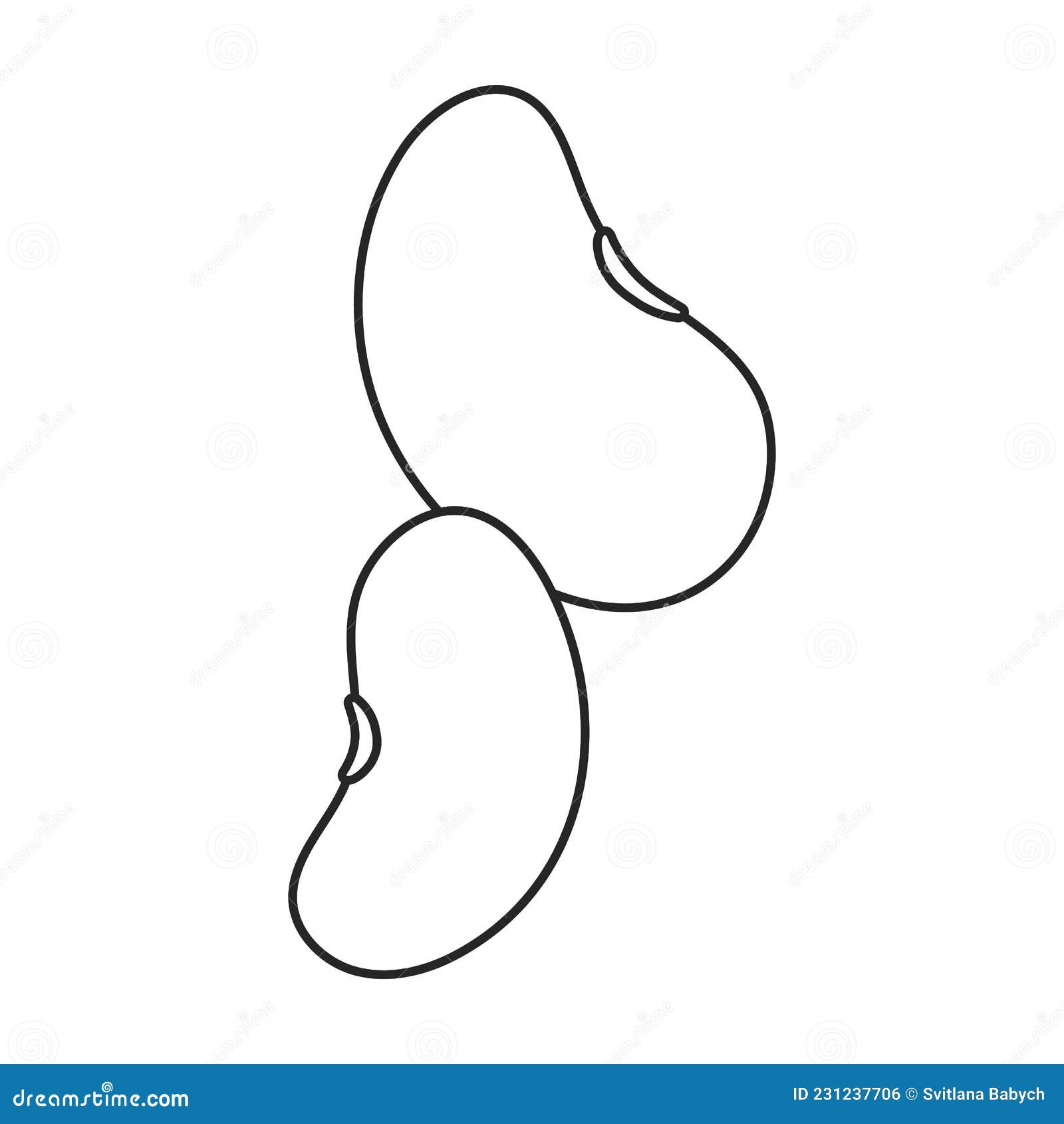 Beans Vector Outline Icon. Vector Illustration Bean on White Background ...