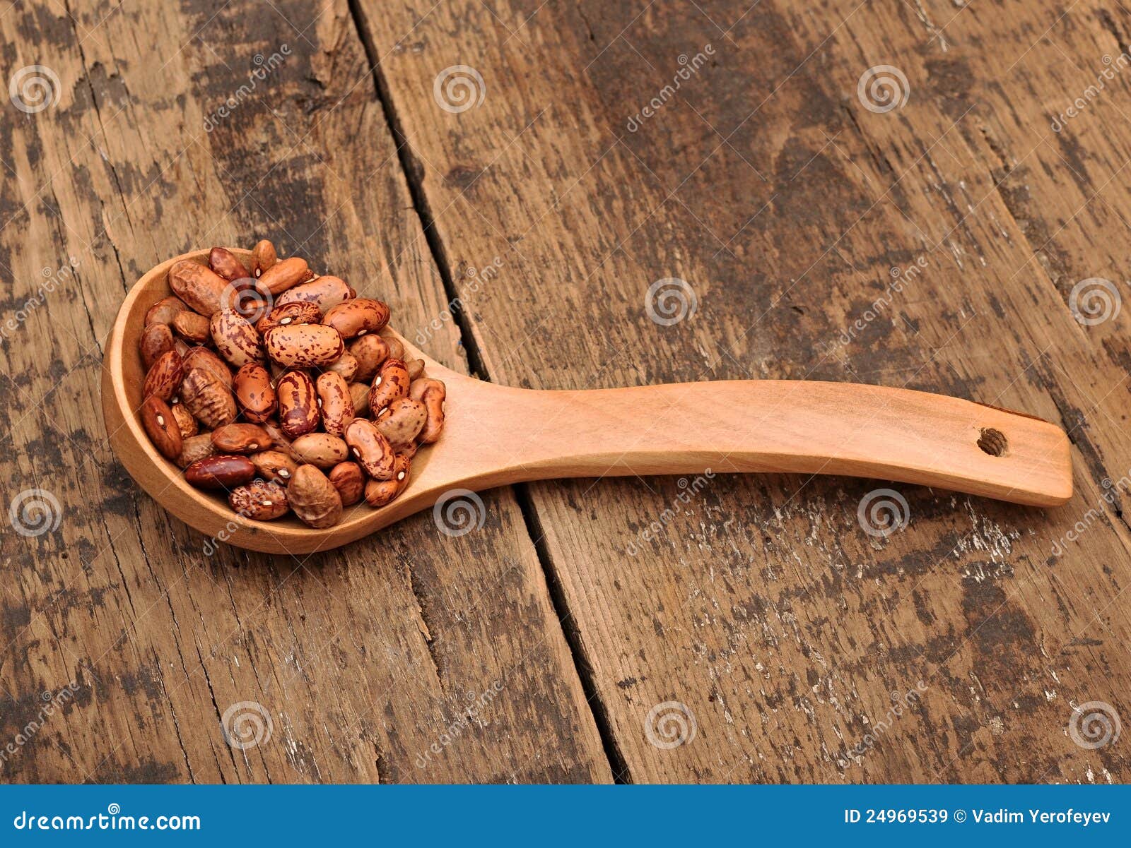 Beans in wooden spoon stock image. Image of diet, wooden - 24969539