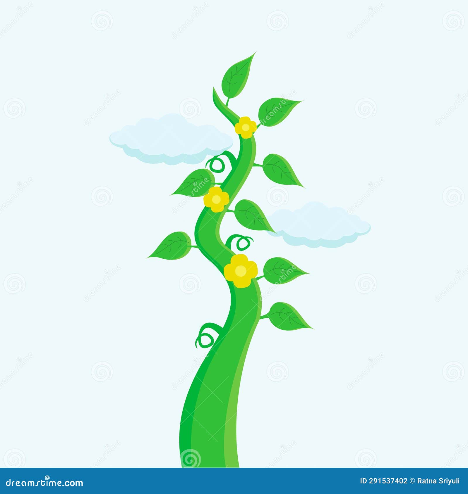 Beanstalk Design Vector Flat Isolated Illustration Stock Illustration - Illustration of cape ...