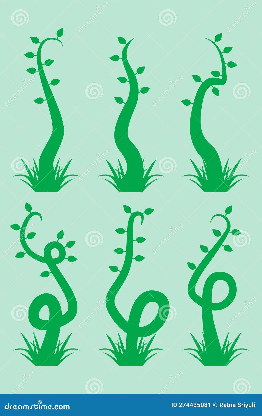 Beanstalk Design Vector Flat Isolated Illustration Stock Vector ...