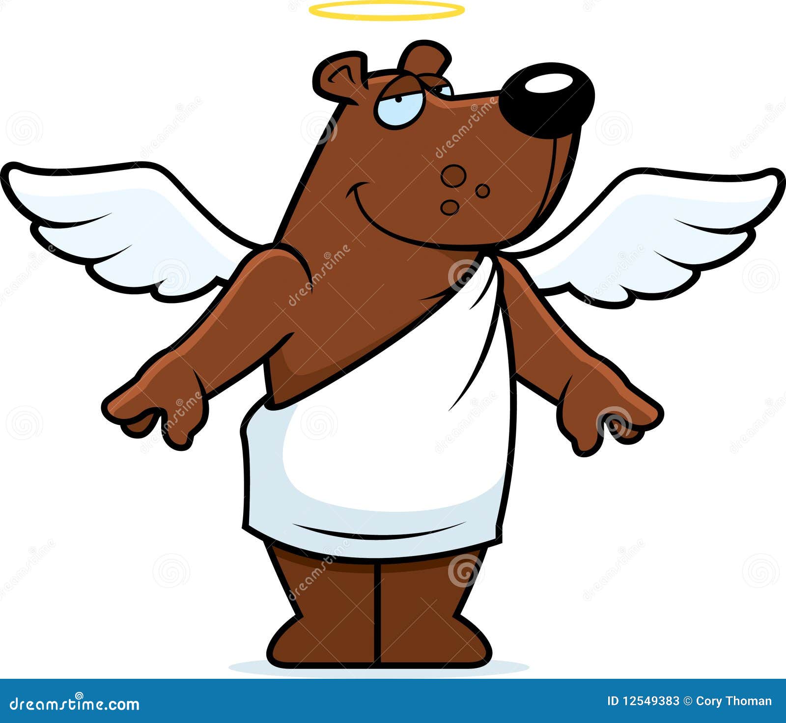 Bear Angel stock vector. Illustration of animal, angel - 12549383