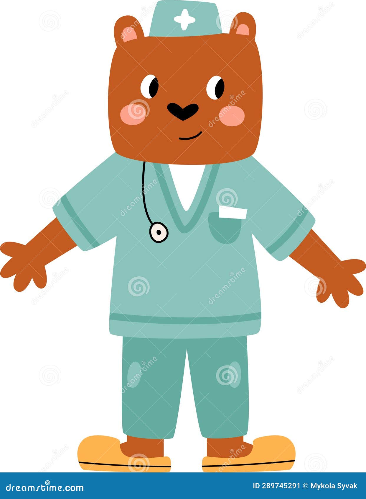 Bear Animal Doctor stock illustration. Illustration of patient - 289745291