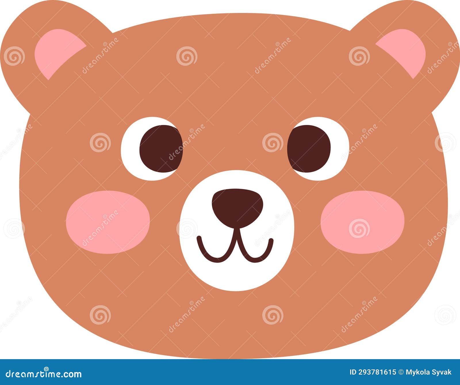 Bear Animal Face stock vector. Illustration of design - 293781615