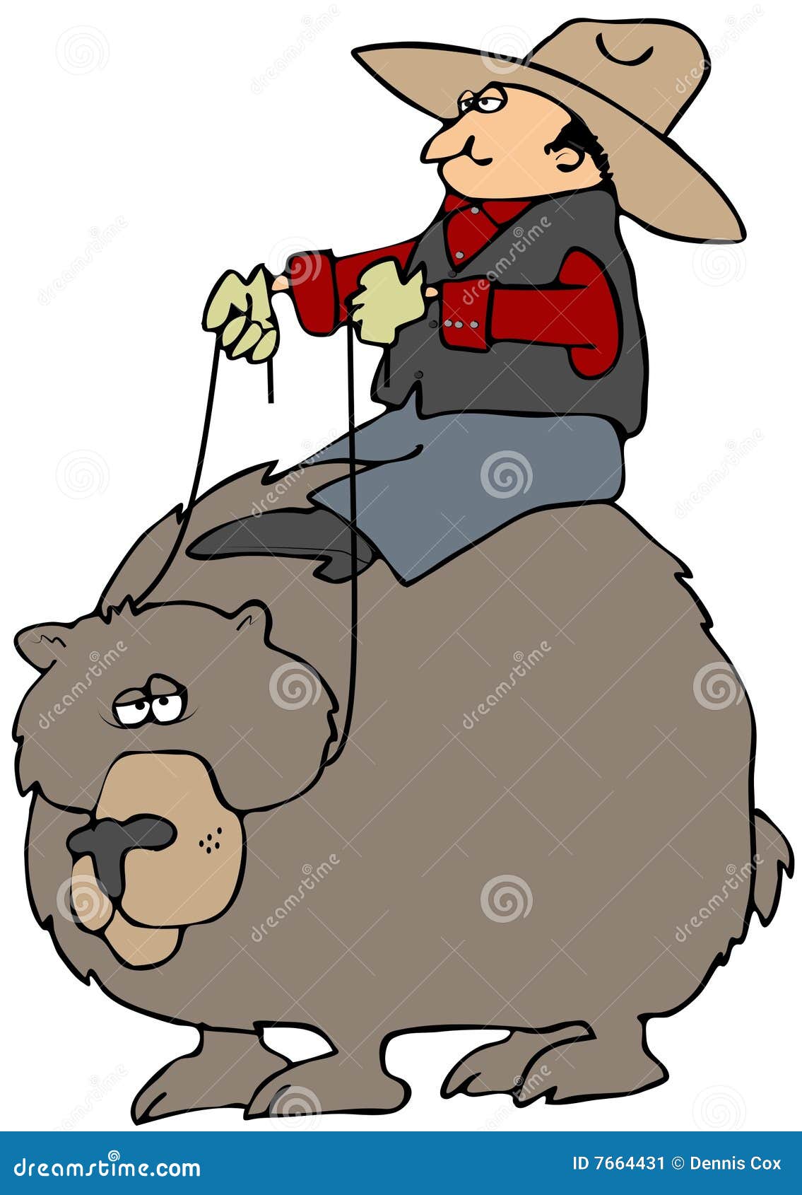 Bear Back Rider stock illustration. Illustration of ride - 7664431