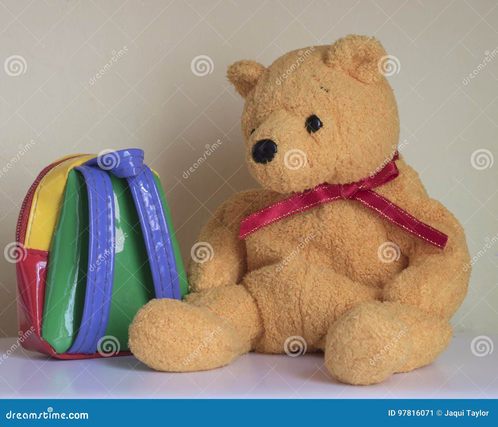 Bear with a backpack stock image. Image of sitting, travel - 97816071