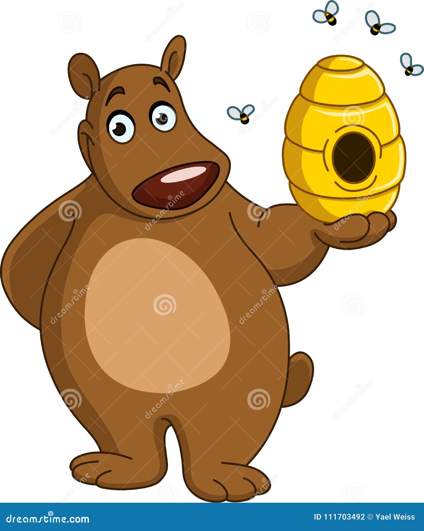 Happy Beehive Cartoon Royalty-Free Illustration | CartoonDealer.com ...