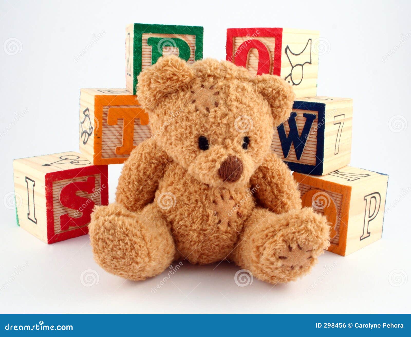 Bear and Blocks stock photo. Image of alphabet, young, blocks - 298456