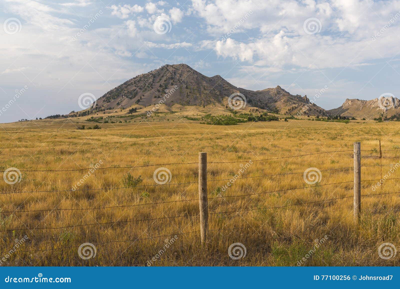 Bear Butte stock photo. Image of fence, sturgis, landscape - 77100256
