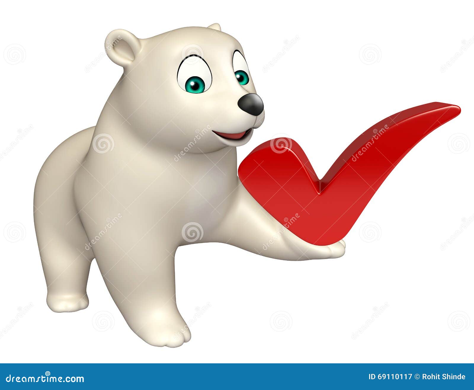 Bear Cartoon Character with Right Sign Stock Illustration ...