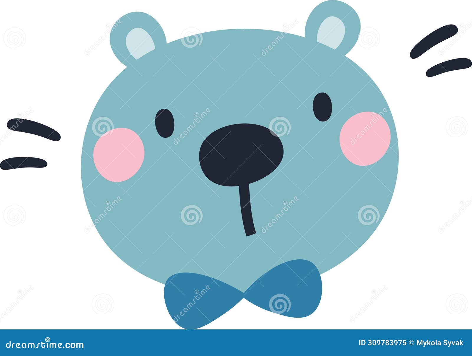 Bear Cartoon Face stock vector. Illustration of baby - 309783975