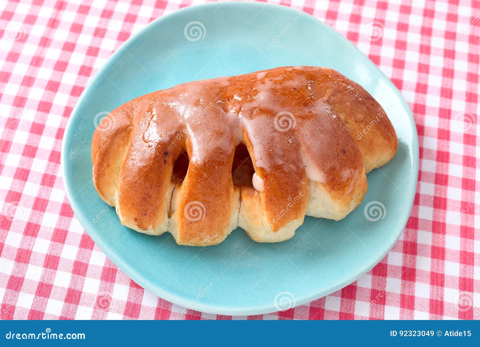 Bear claw stock image. Image of snack, blue, filled, checkered - 92323049
