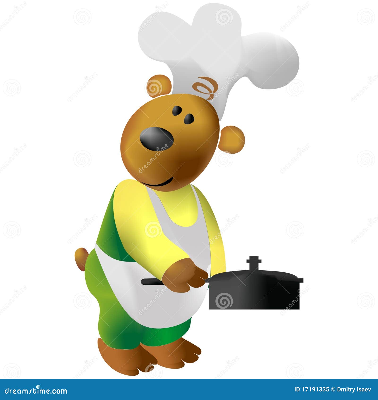 Bear color stock vector. Illustration of cooks, cook - 17191335