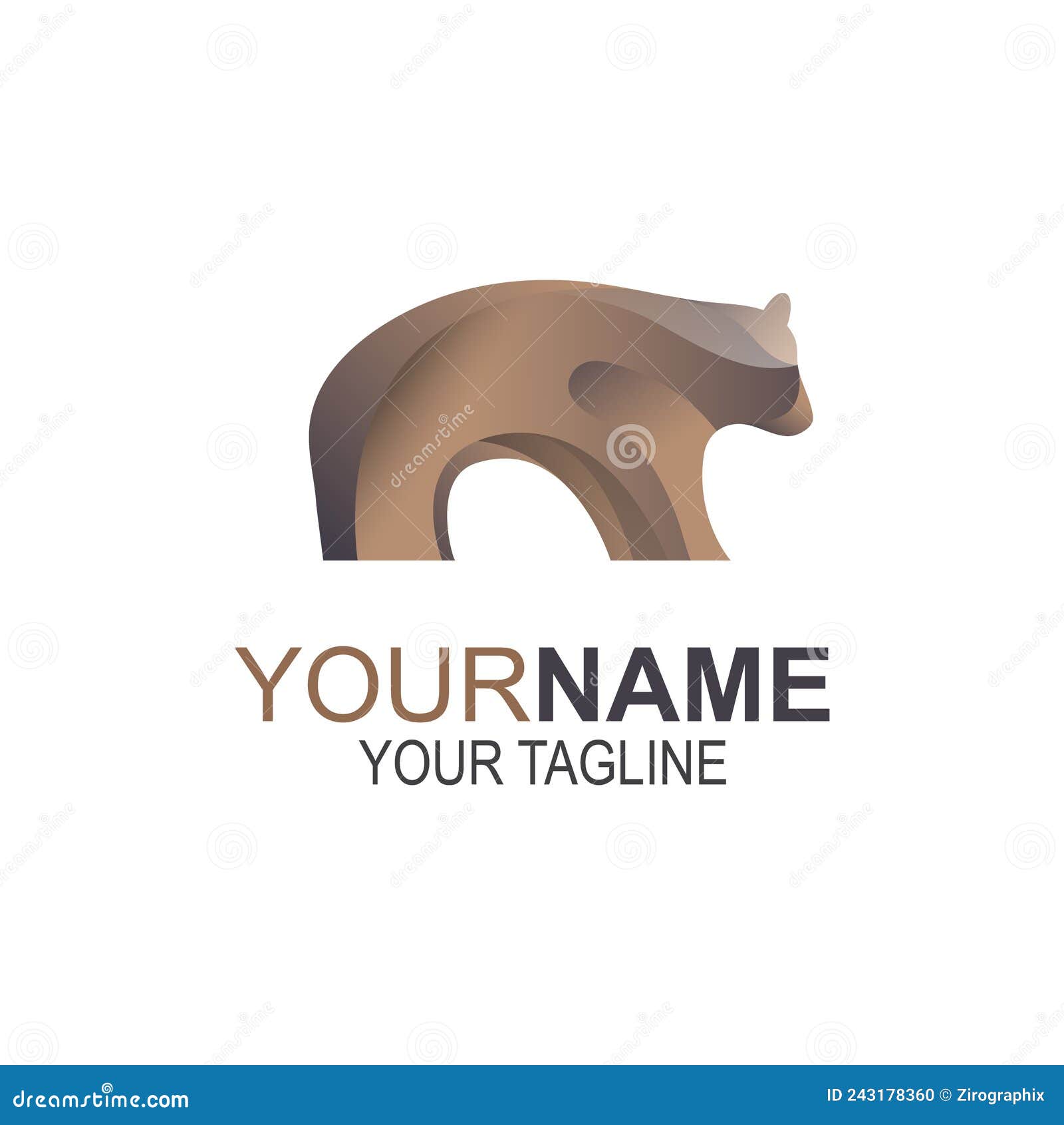 Bear Creative Illustration Logo Icon Design Stock Vector - Illustration ...