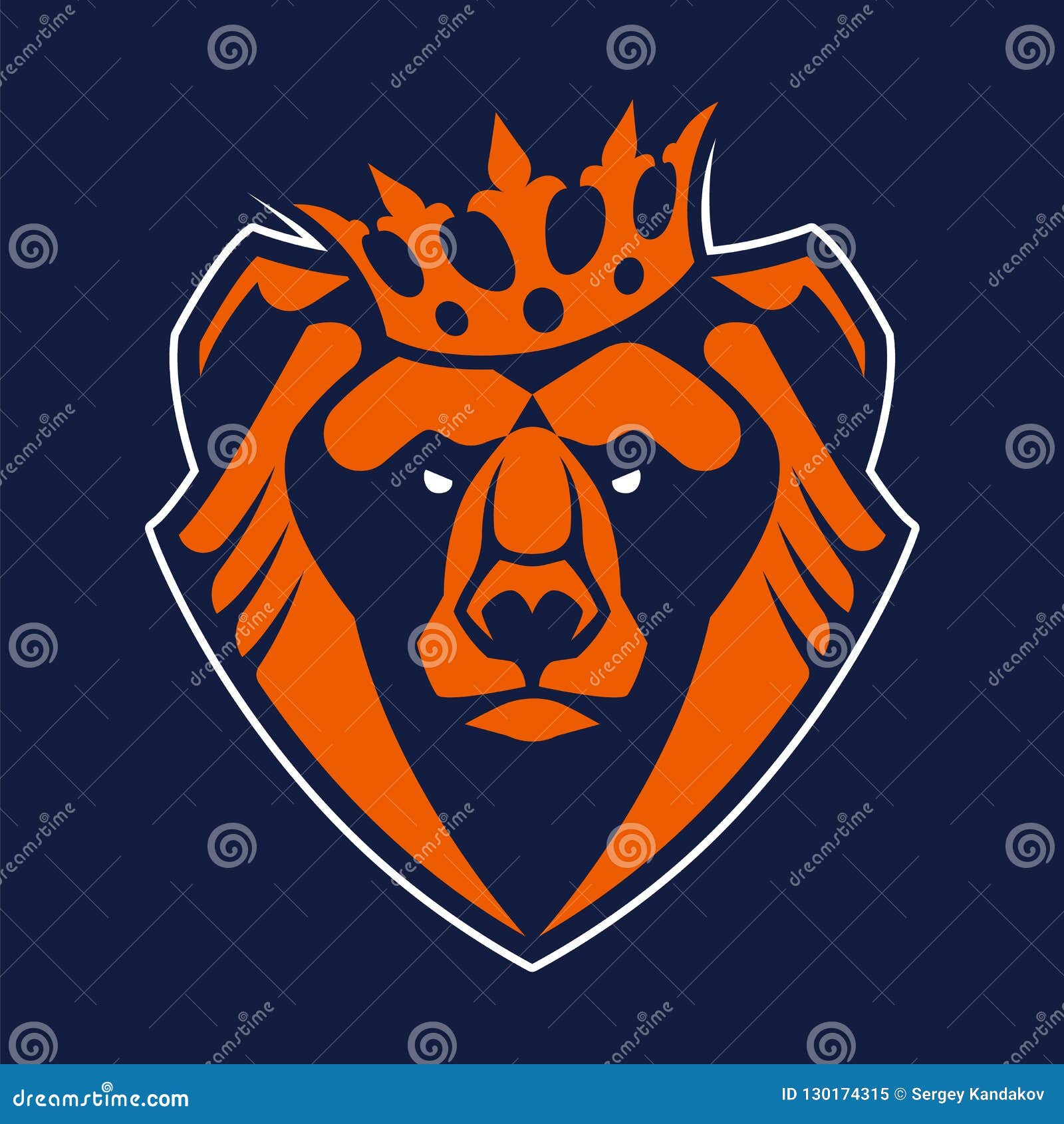 Bear in Crown Mascot Vector Icon Stock Vector - Illustration of face ...