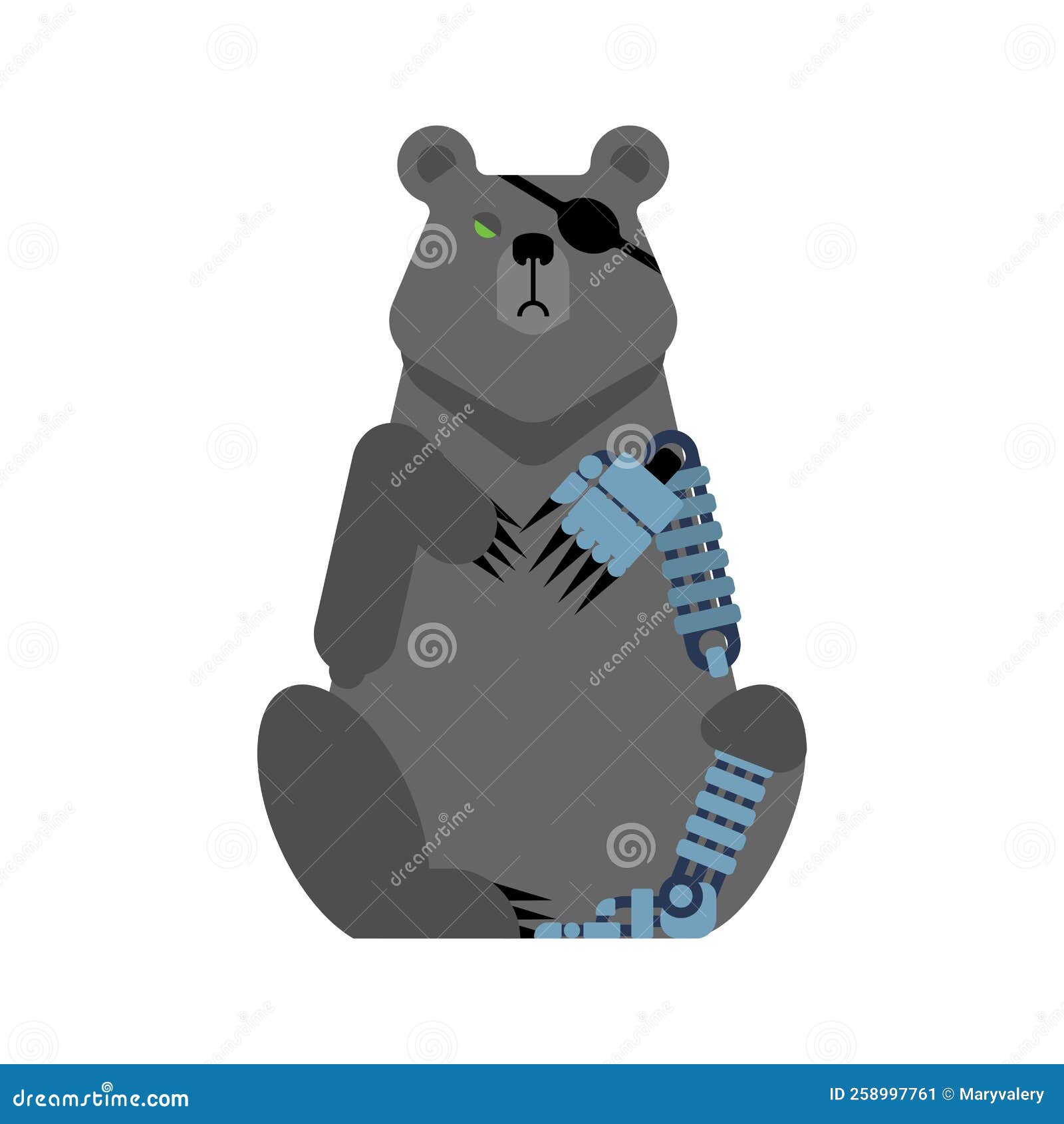 Bear Cyborg Animal Detailed Infographic, Full Details Anatomy Poster ...