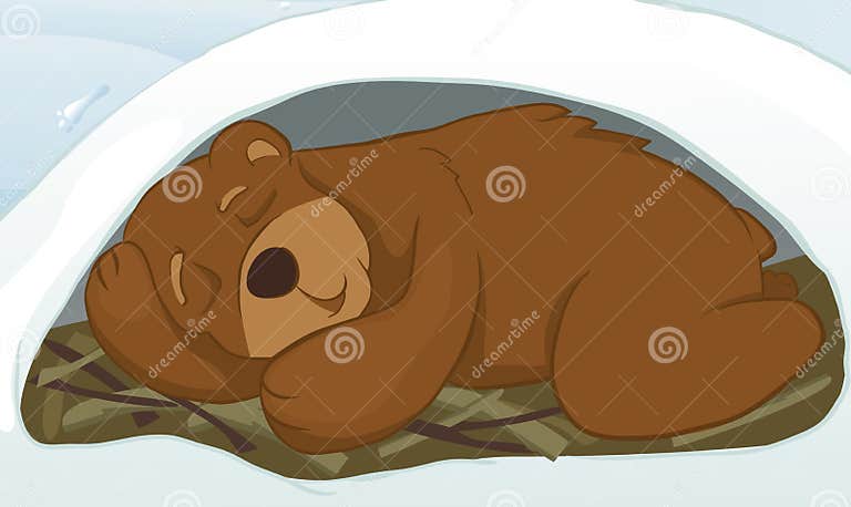 Bear in a den stock vector. Illustration of cold, blue - 17562809