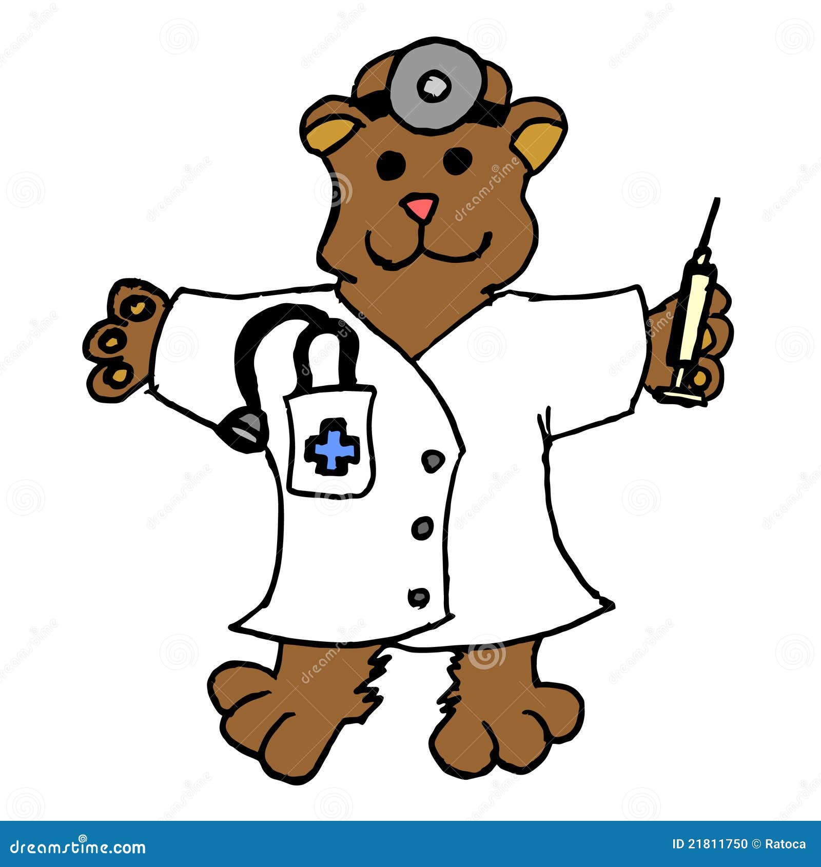 Bear doctor stock vector. Illustration of brown, doctor - 21811750