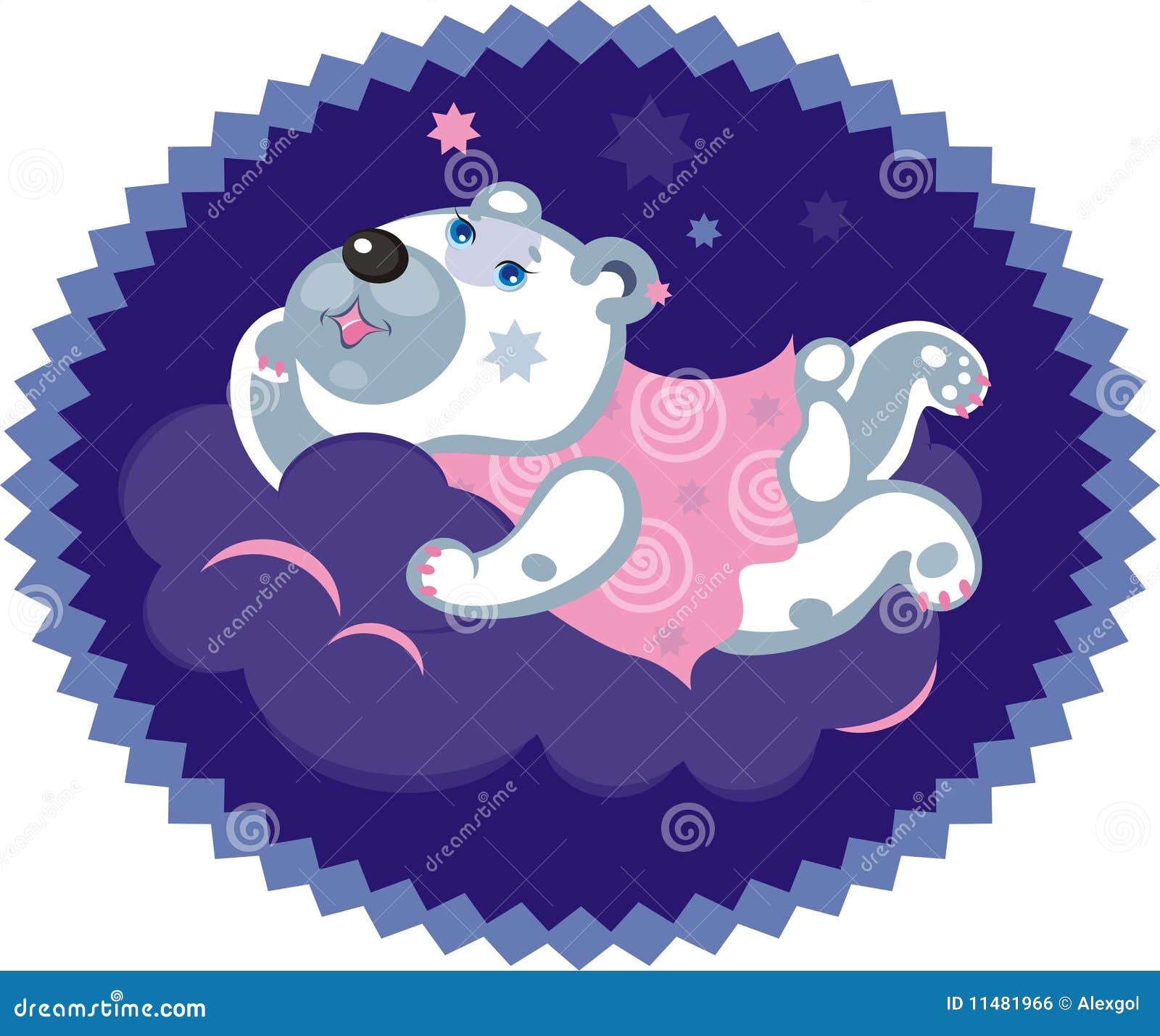 Bear dreams stock vector. Illustration of drawing, vector - 11481966