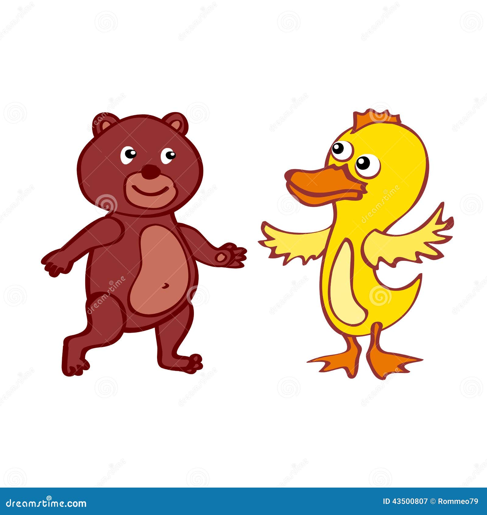 Bear Duck Vector File EPS10 Hand-drawn Cartoon Stock Vector ...