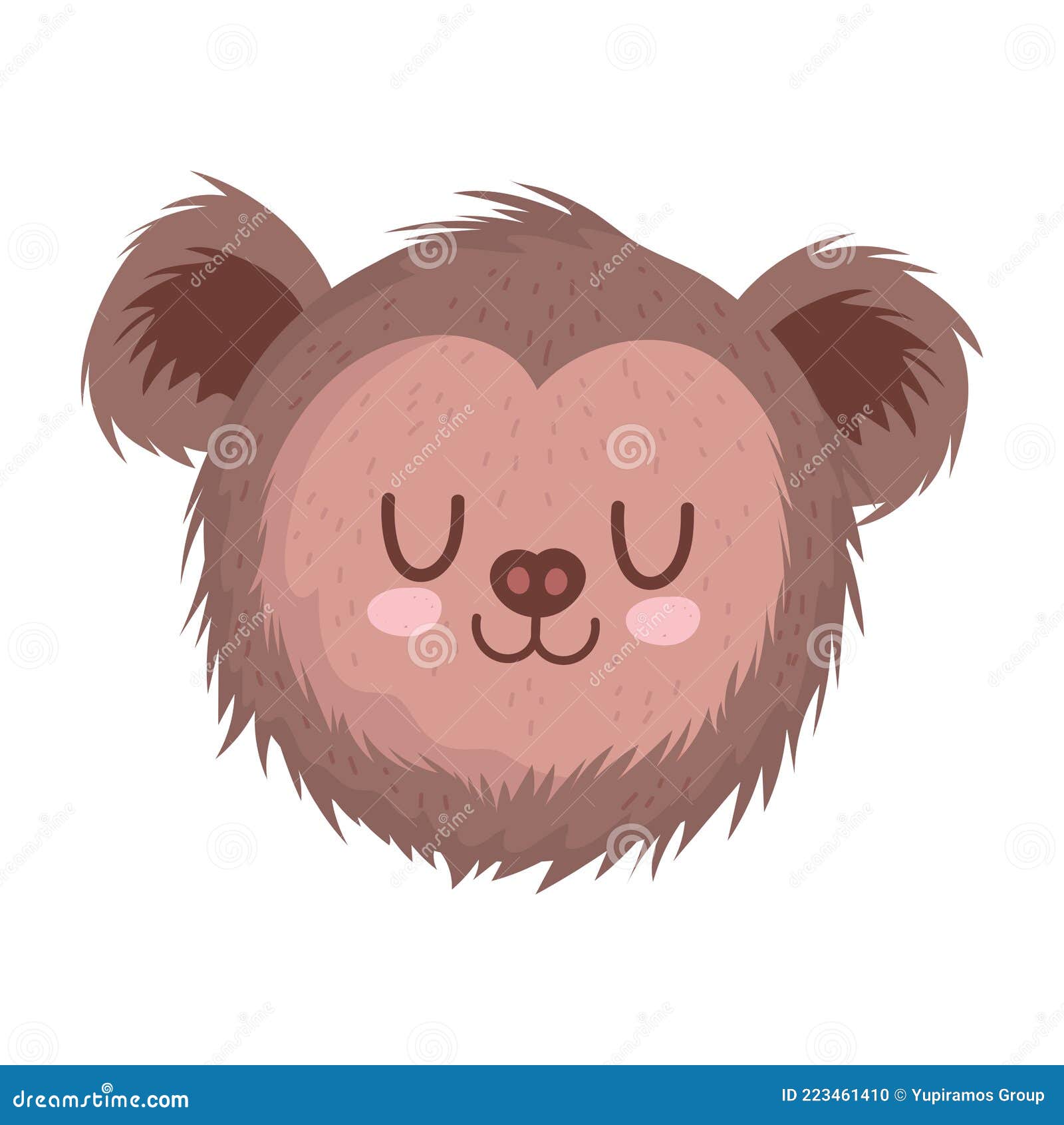 Bear face cartoon stock vector. Illustration of head - 223461410