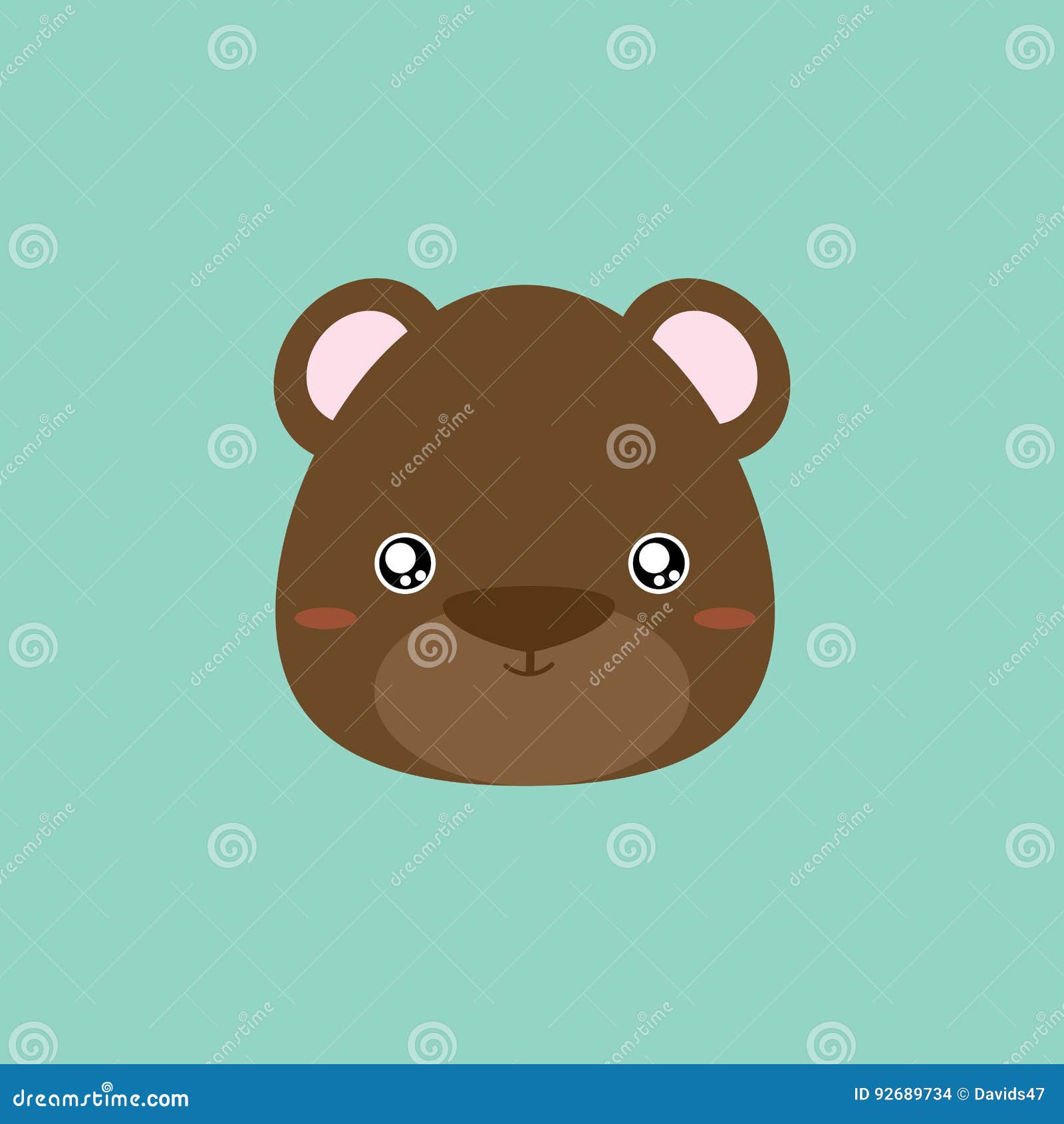 Bear face expression stock vector. Illustration of forest - 92689734
