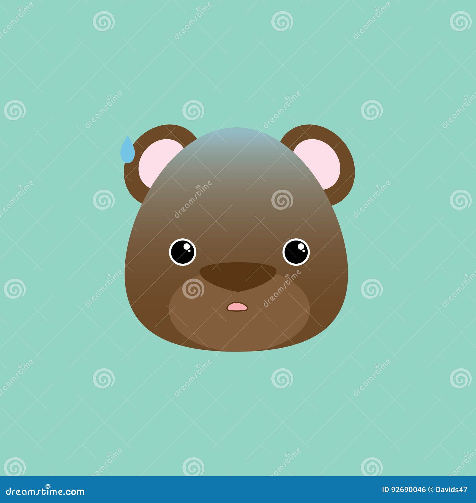 Bear face expression stock vector. Illustration of head - 92690046