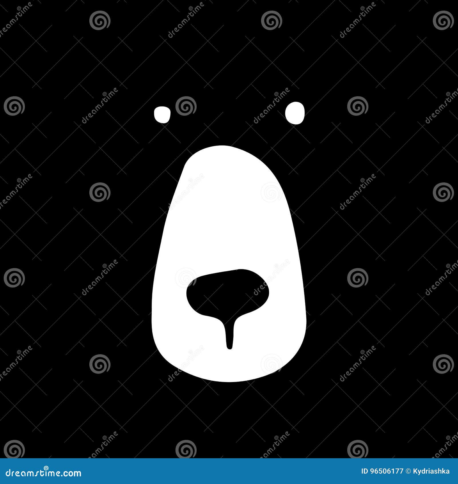 Bear Face Illustration In Black And White Intricate Line Art, Suitable ...