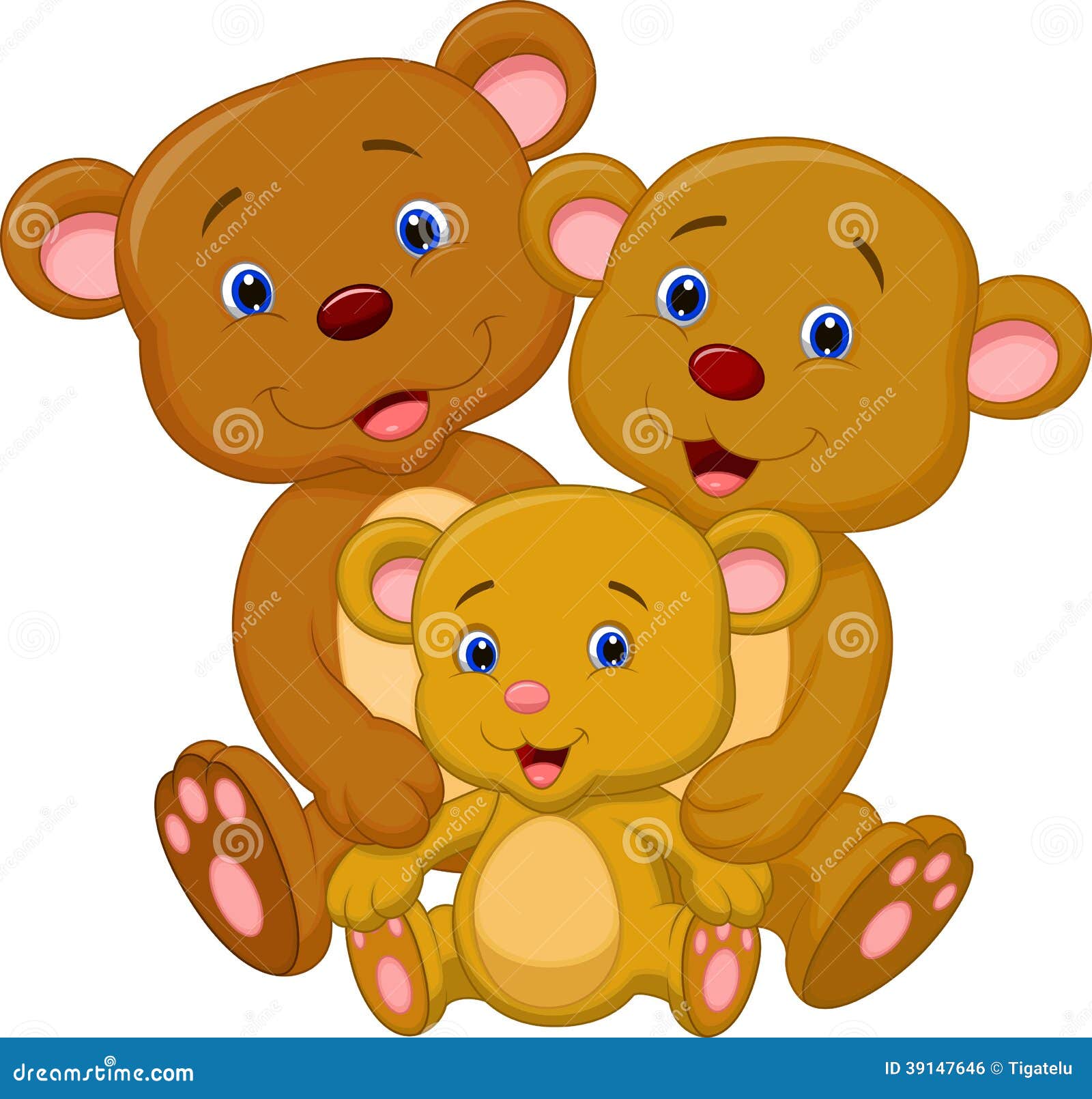 Bear family cartoon stock vector. Illustration of bear - 39147646
