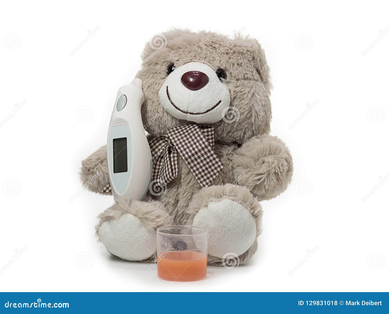 Bear Feeling Feverish stock photo. Image of electronic - 129831018