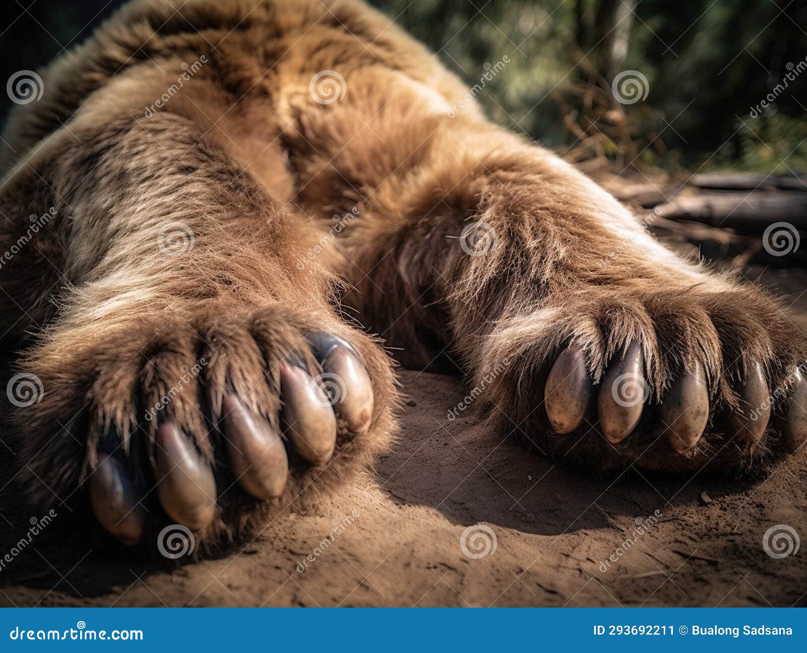 Bear feet stock illustration. Illustration of bear, generative - 293692211