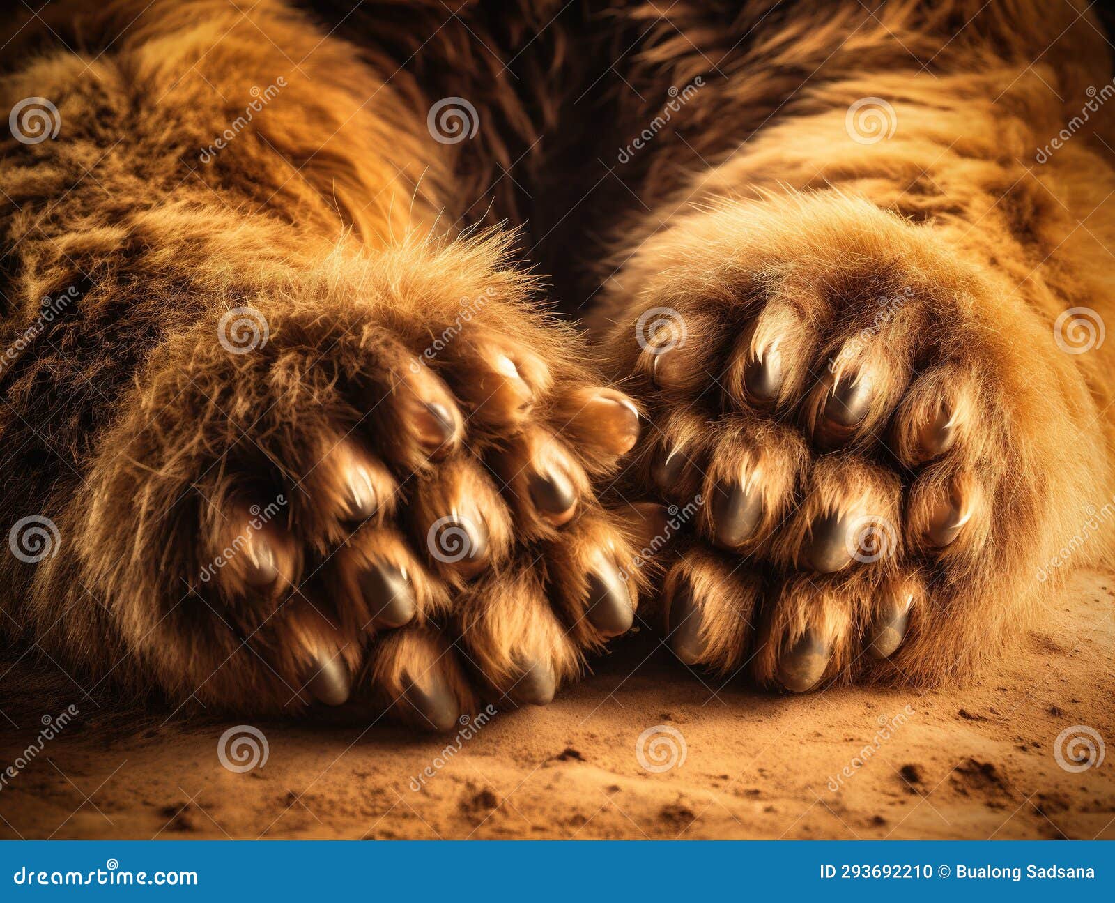 Ai Generated Illustration Wildlife Concept of Bear Feet Stock ...