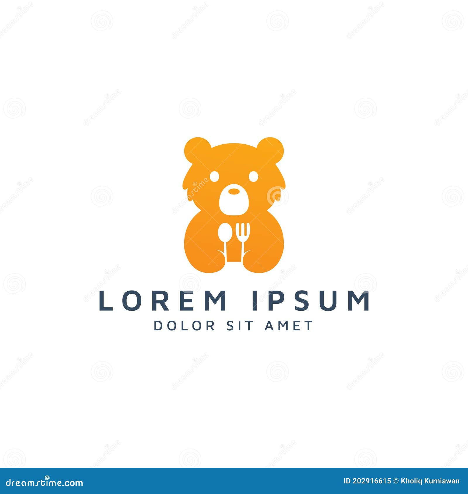 Bear and Food Negative Space Logo Design Stock Vector - Illustration of ...