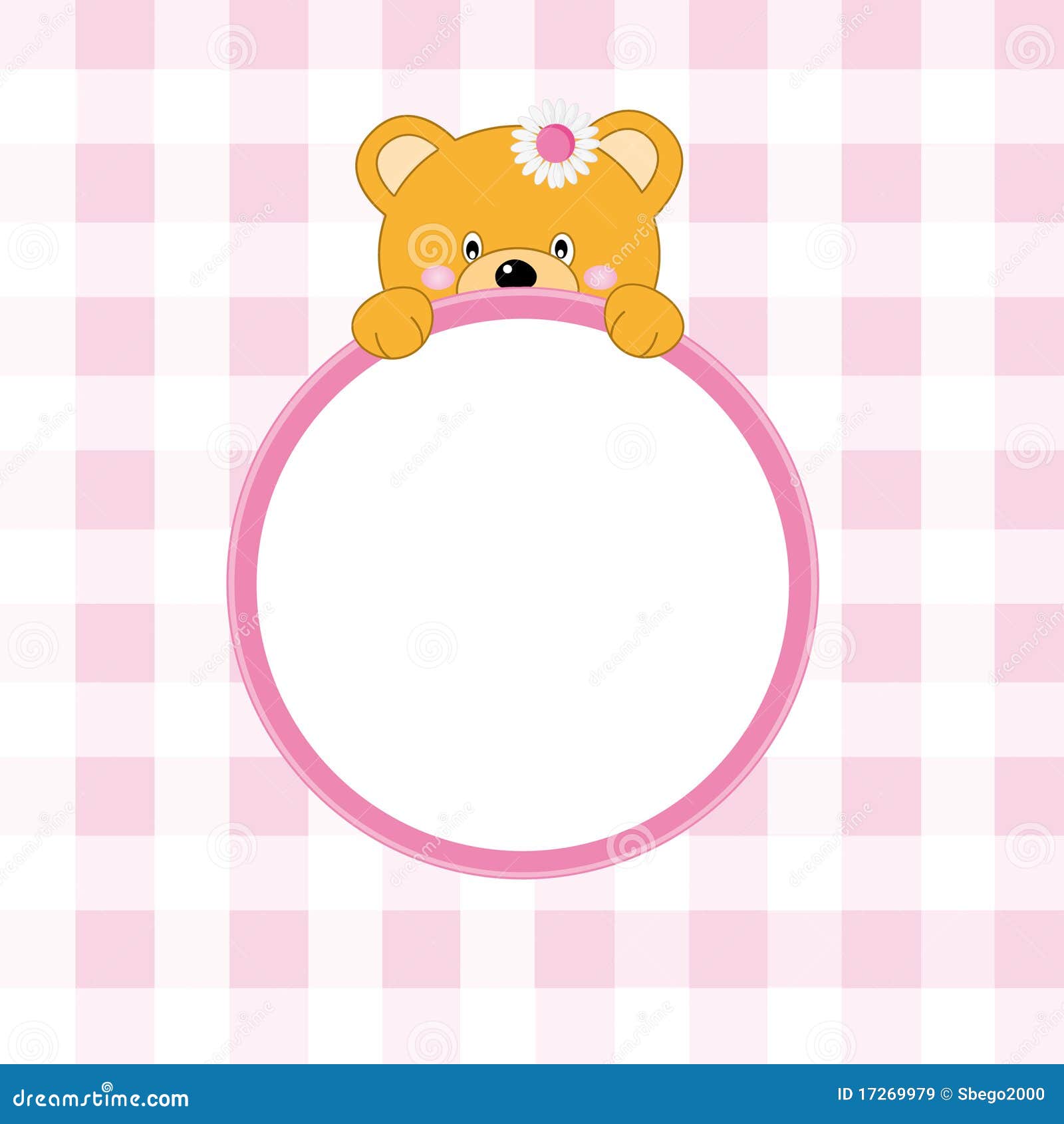 Bear-frame stock vector. Illustration of flower, baby - 17269979