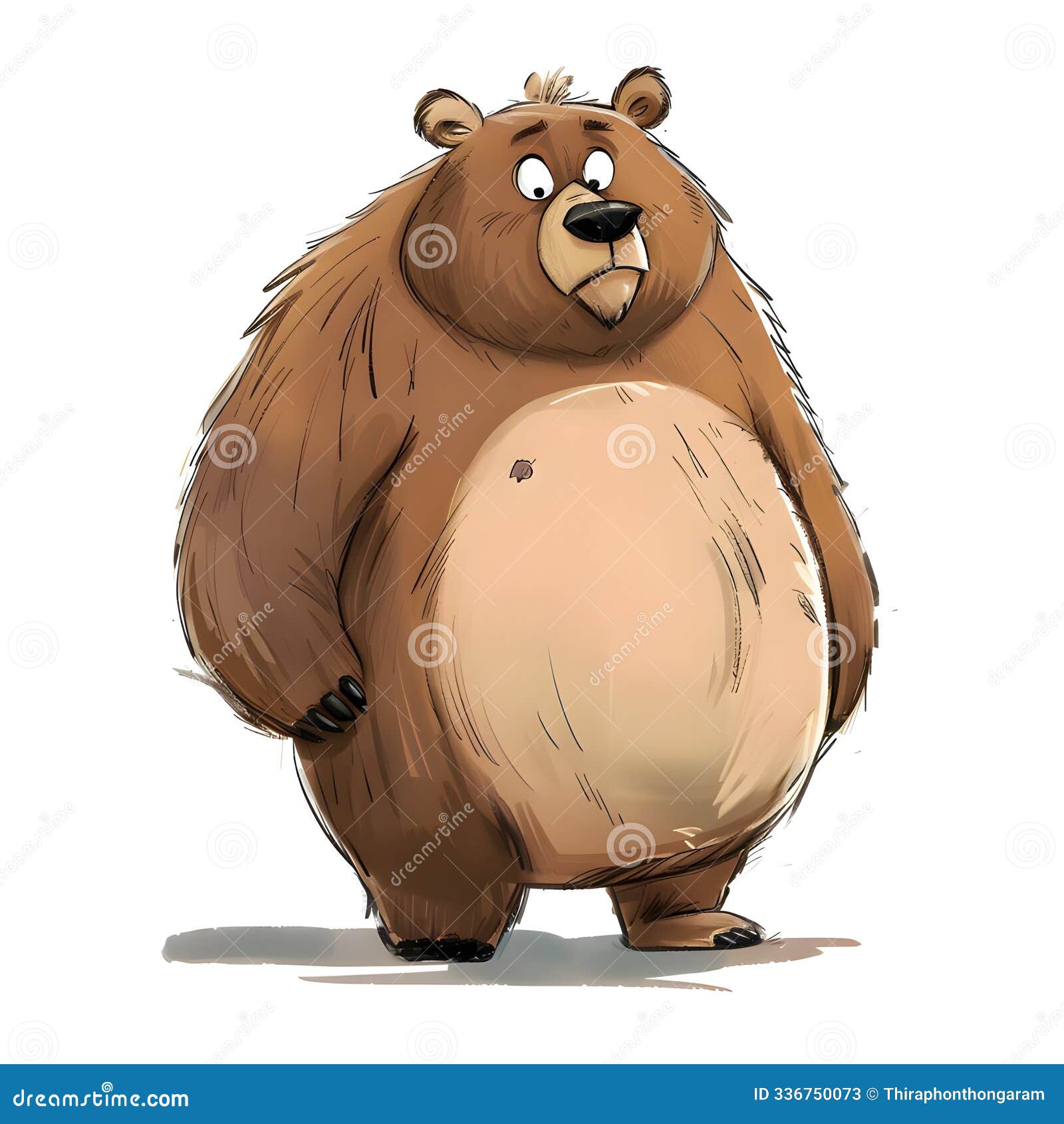 Bear full body isolated stock illustration. Illustration of mammal ...