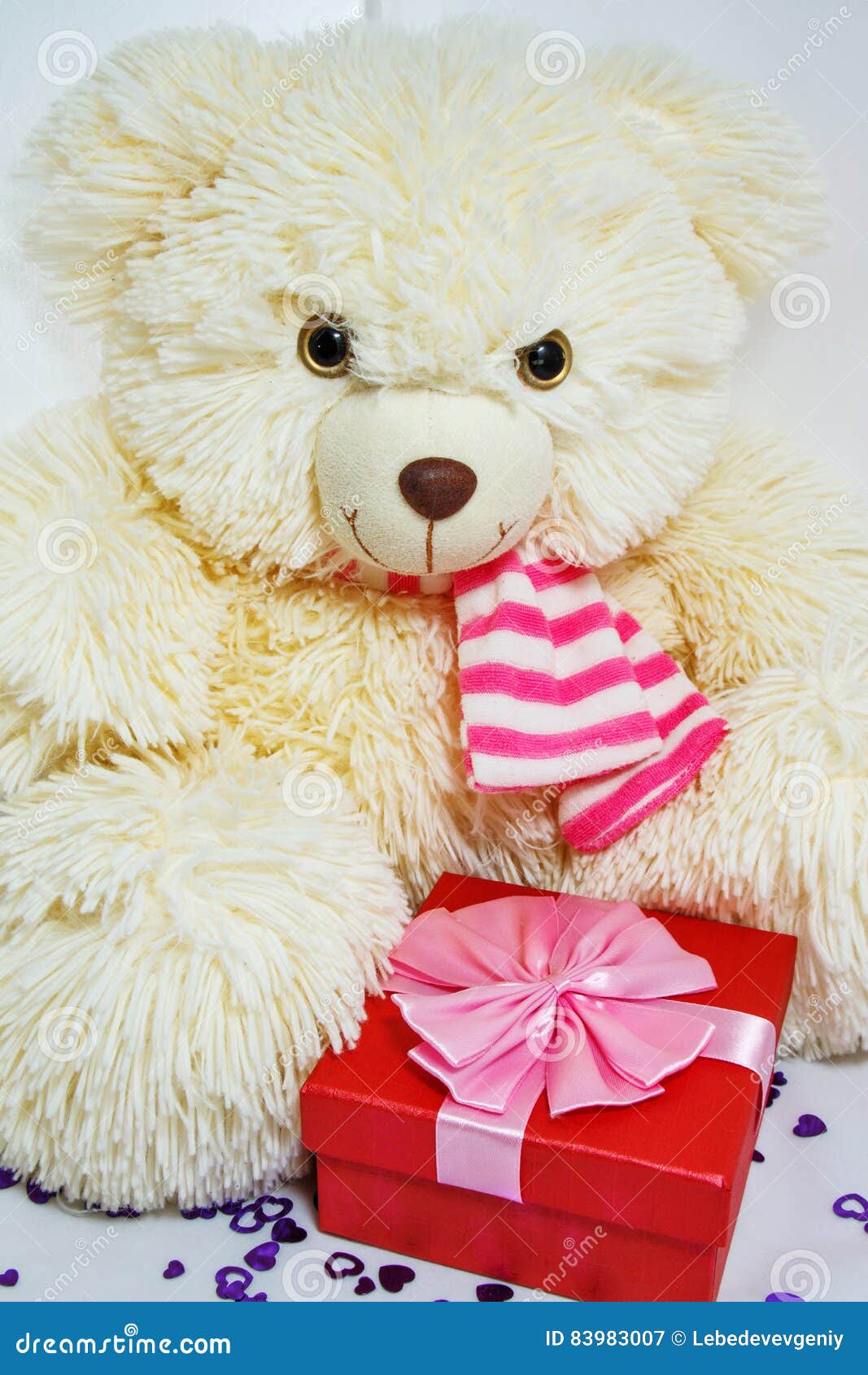 Bear with a gift box stock image. Image of brown, night - 83983007