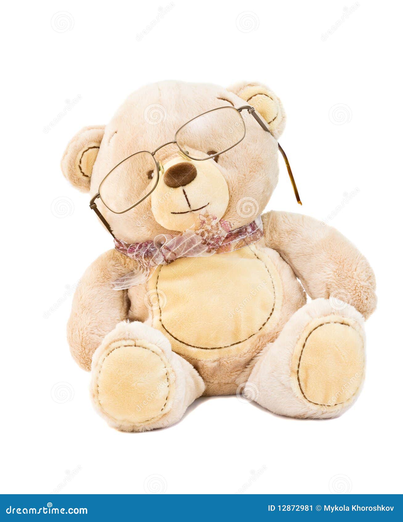 Bear with glasses stock image. Image of intelligent, bear - 12872981