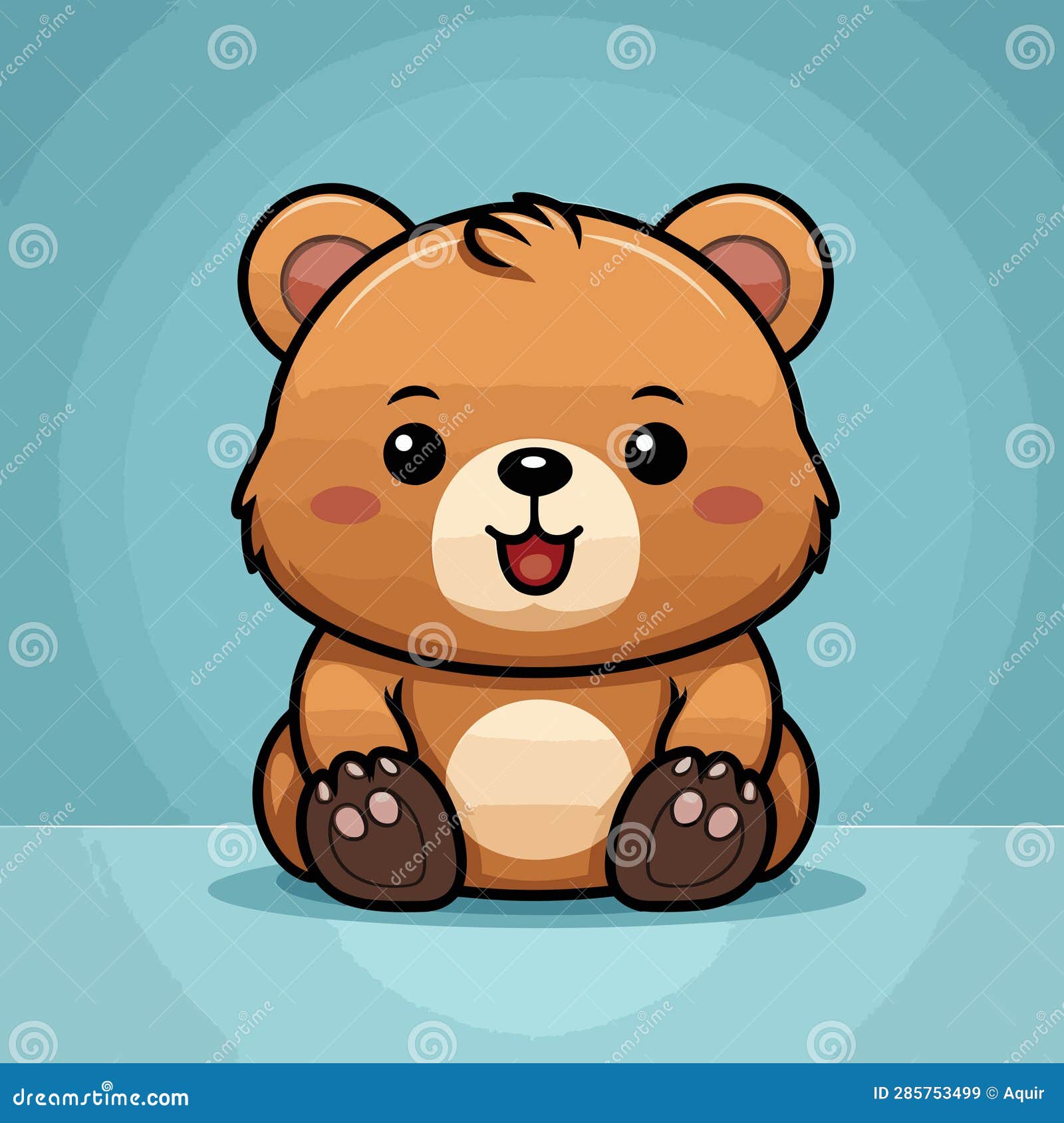 Bear. Bear Hand-drawn Comic Illustration. Cute Vector Doodle Style ...