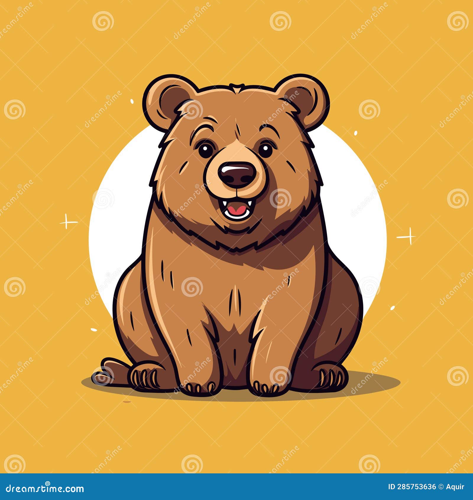 Bear. Bear Hand-drawn Comic Illustration. Cute Vector Doodle Style ...