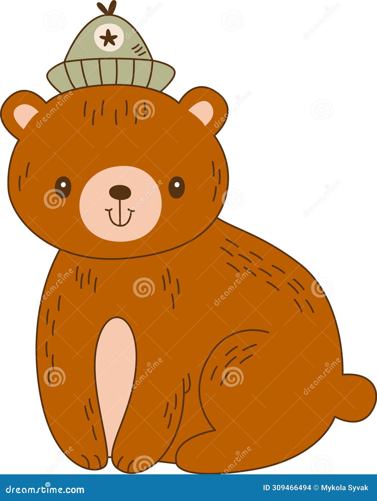 Bear with Hat stock vector. Illustration of animal, teddy - 309466494