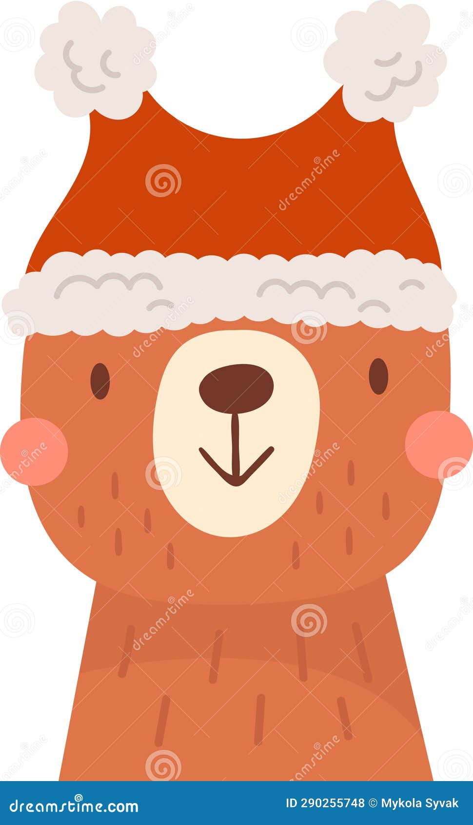 Bear with Hat stock illustration. Illustration of little - 290255748