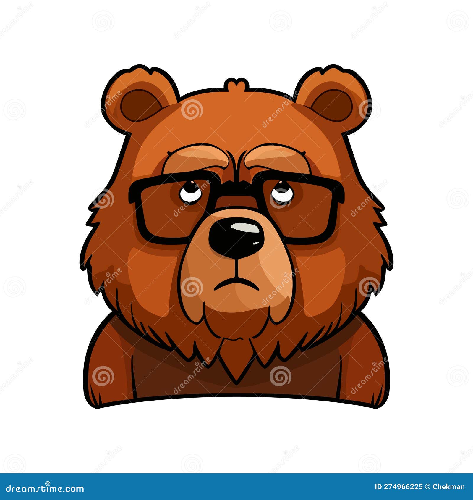 Bear Head Logo Design. Abstract Bear Face Isolated Stock Vector ...