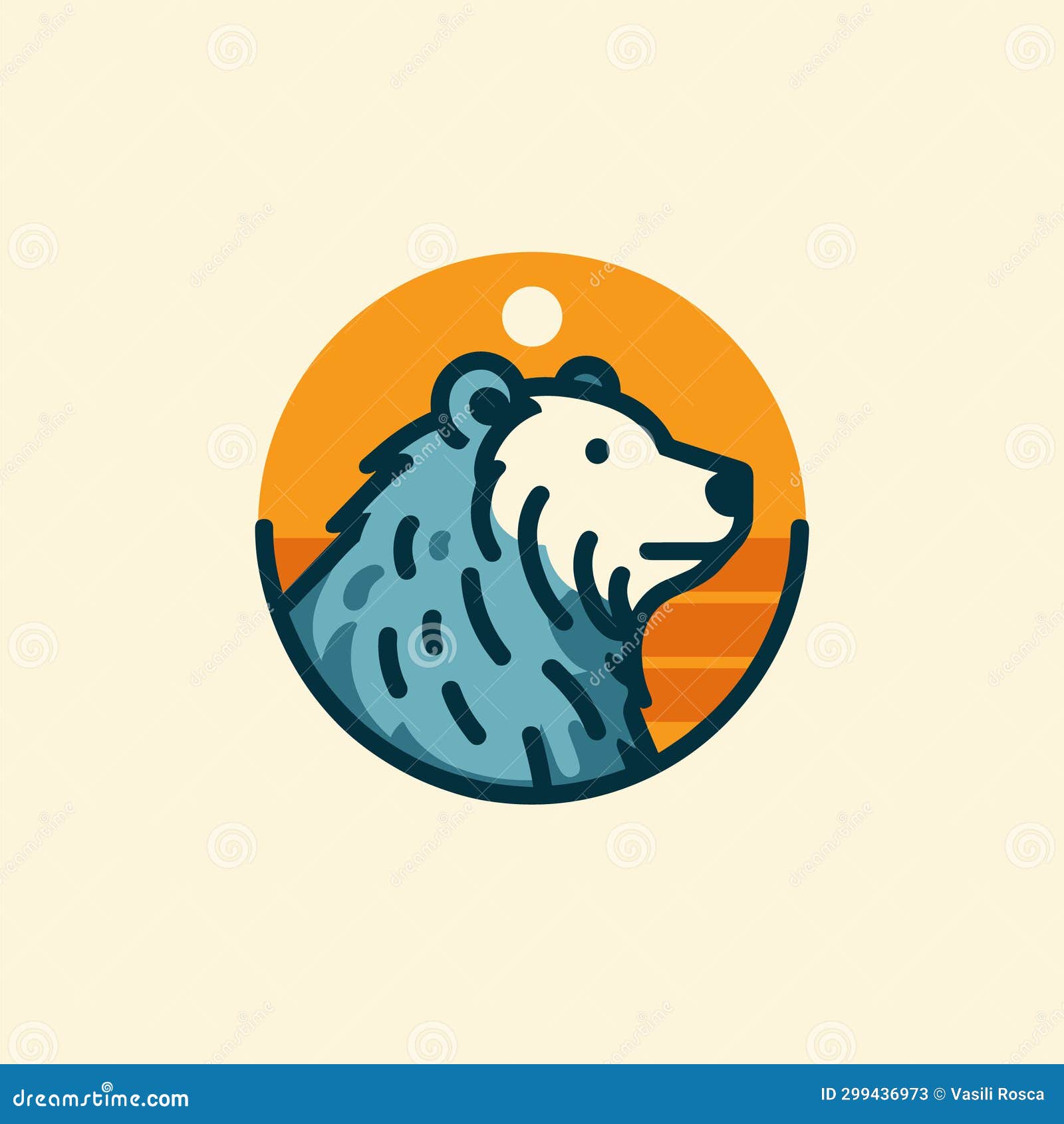 Bear Head Modern Face Logo Icon. Wild Bear Emblem Label Icon Stock ...