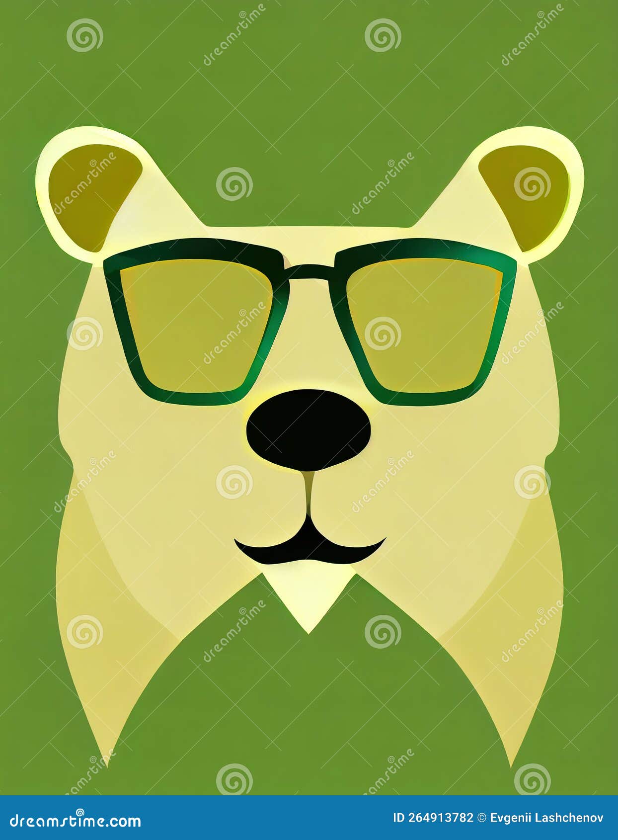 Bear Head Simple Template Illustration. Digital Illustration Based on ...
