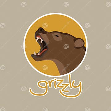 Bear Head Vector Illustration Flat Style Profile Stock Vector ...