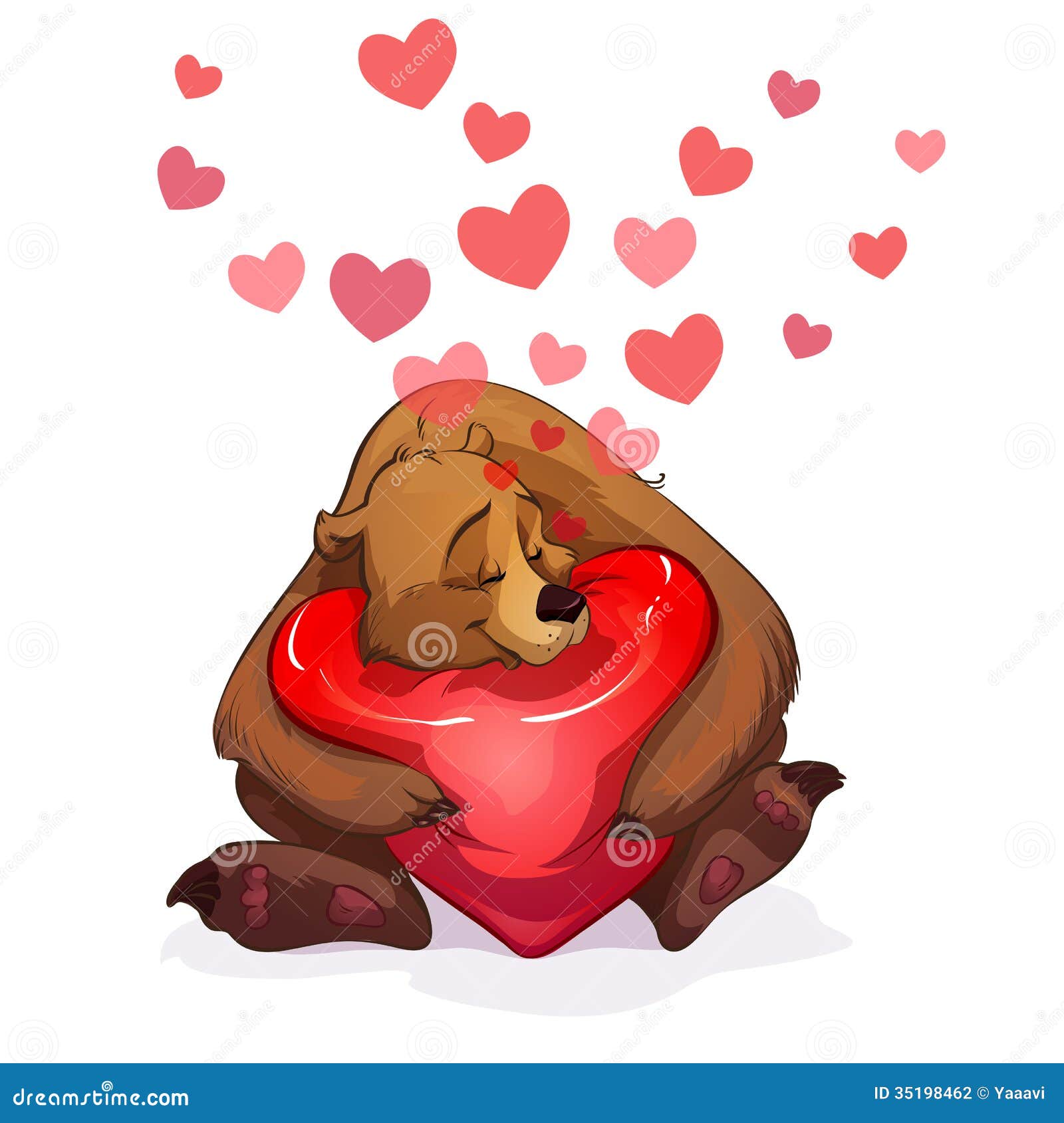 Bear and heart stock vector. Illustration of romance - 35198462